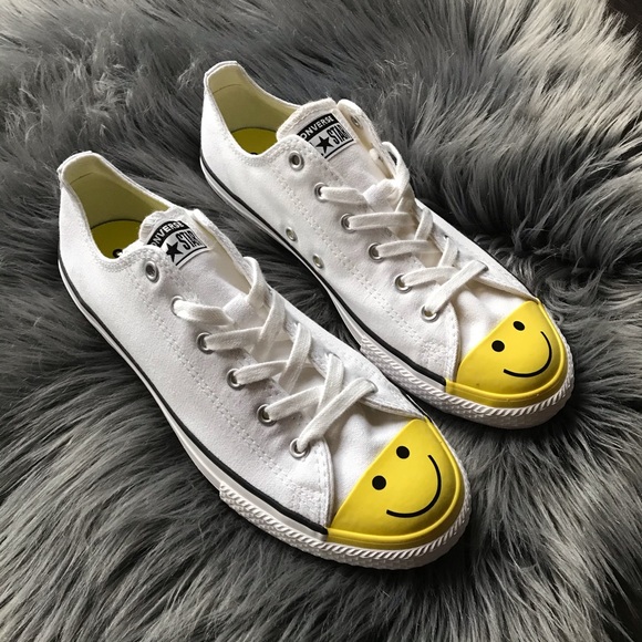 Converse | Shoes | New Converse Allstar Smiley Face Lowtop | Poshmark